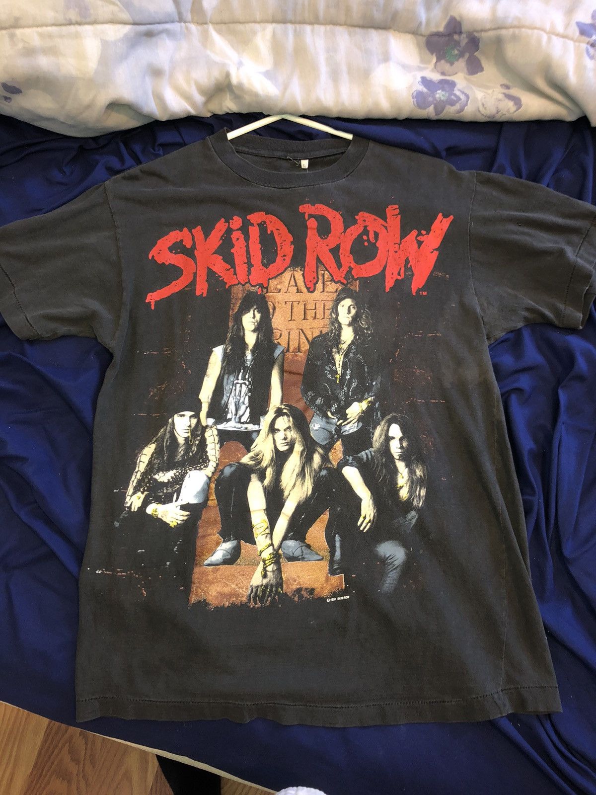 Band Tees × Vintage Vintage skid row tee 90-91 tour | Grailed