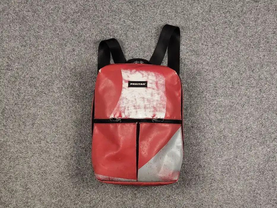 Vintage Freitag F49 Fringe Backpack Cycling Shoulder Unisex Bag Red ...