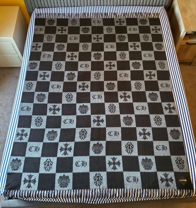 Chrome Hearts Chrome Hearts Logo Motifs Silk Blanket / Rug / Shawl ...