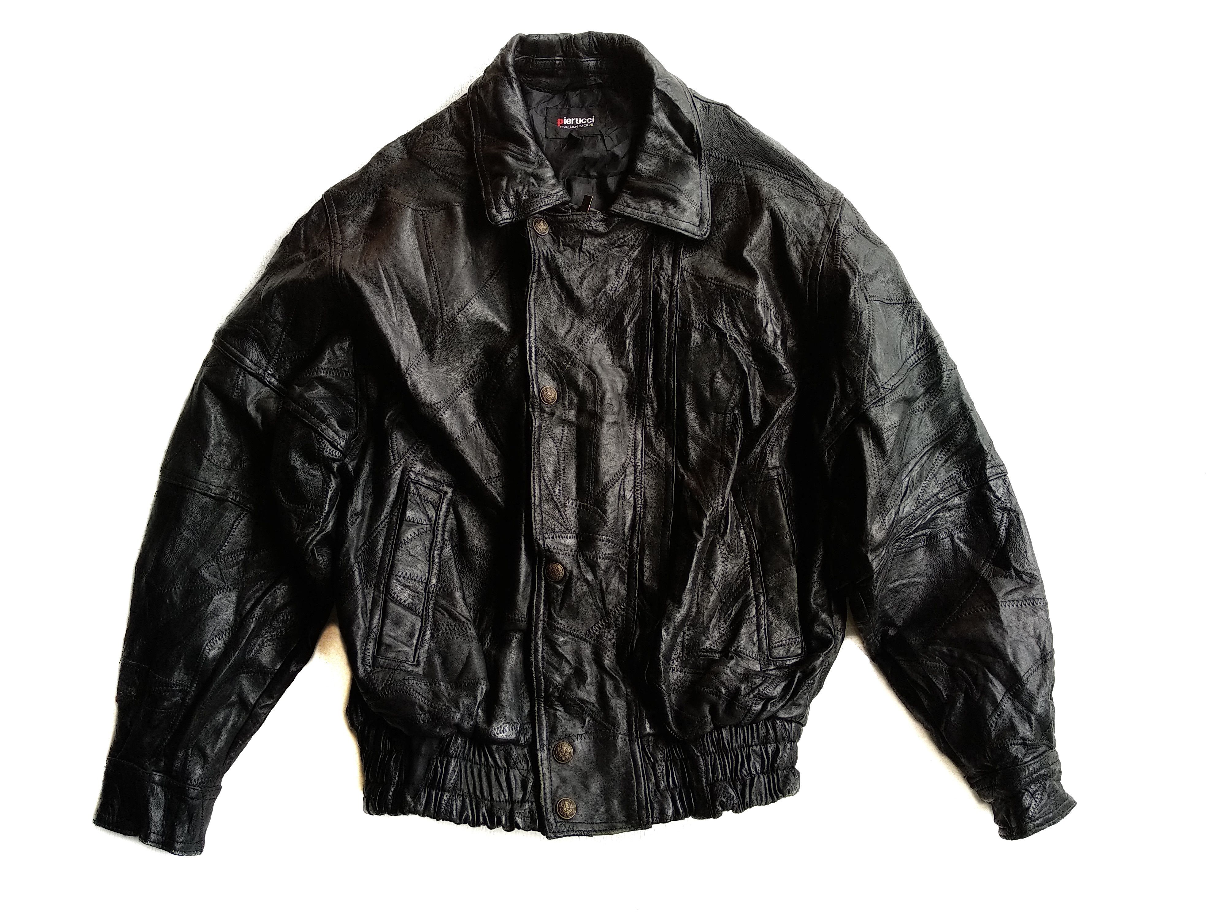 Vintage Vintage Pierucci Motorcycle Leather Jacket/Saiz M | Grailed