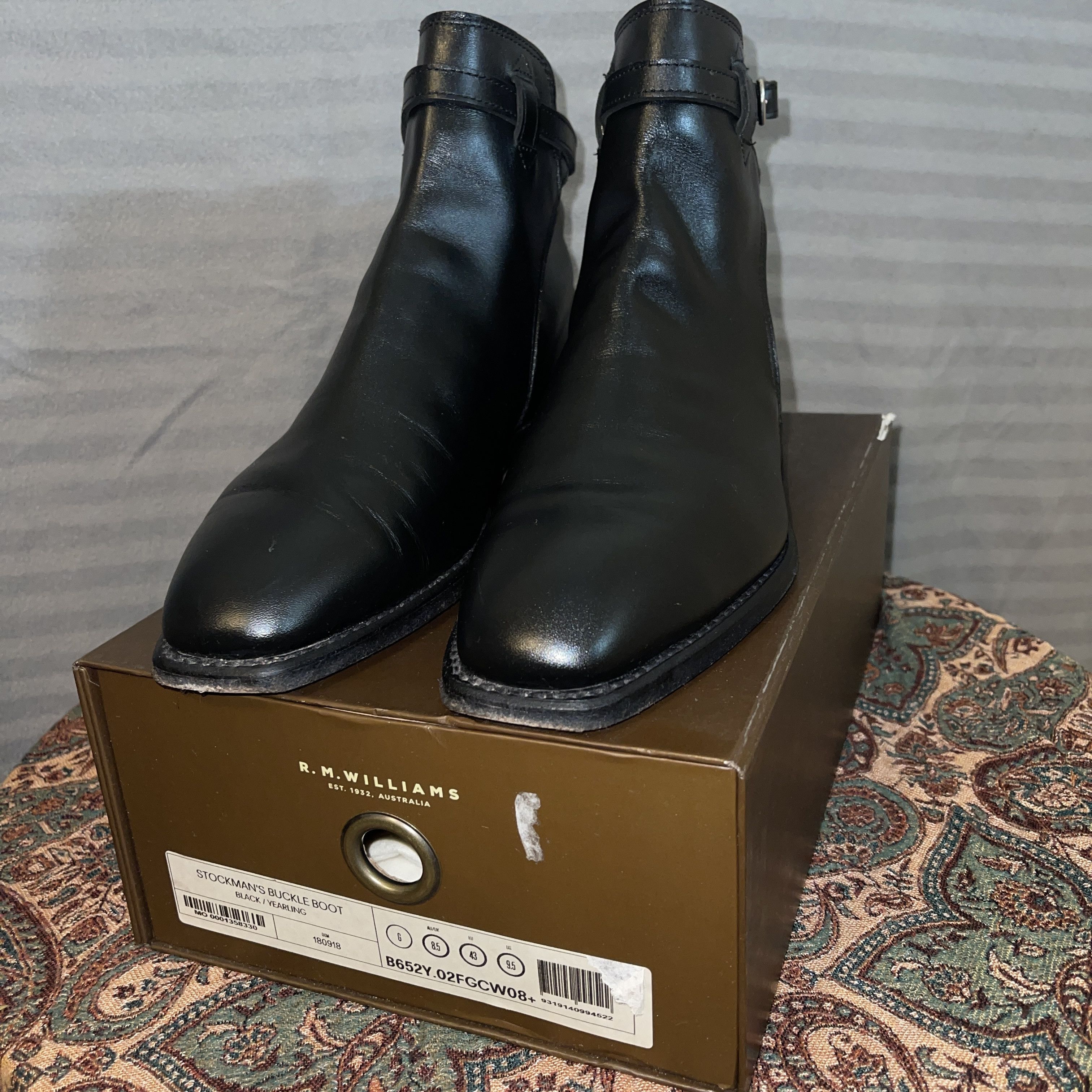 R.M. Williams Stockman’s Buckle Boot Jodhpur Riding Style Black ...