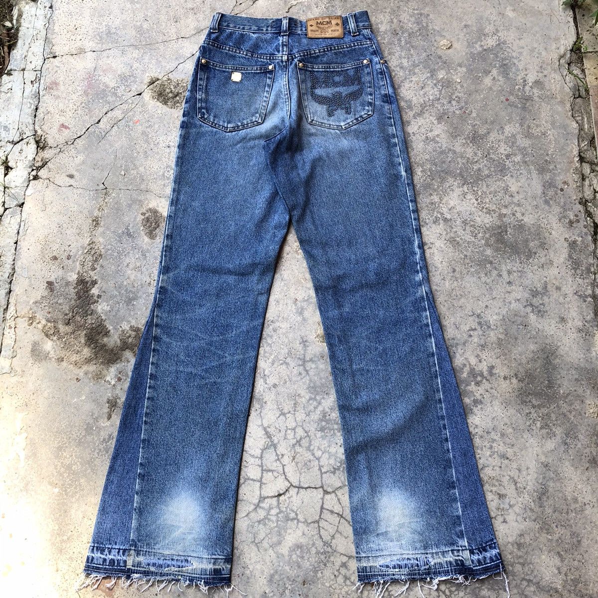 MCM × Vintage Vintage MCM jeans remake flare jeans bootcut wide leg ...