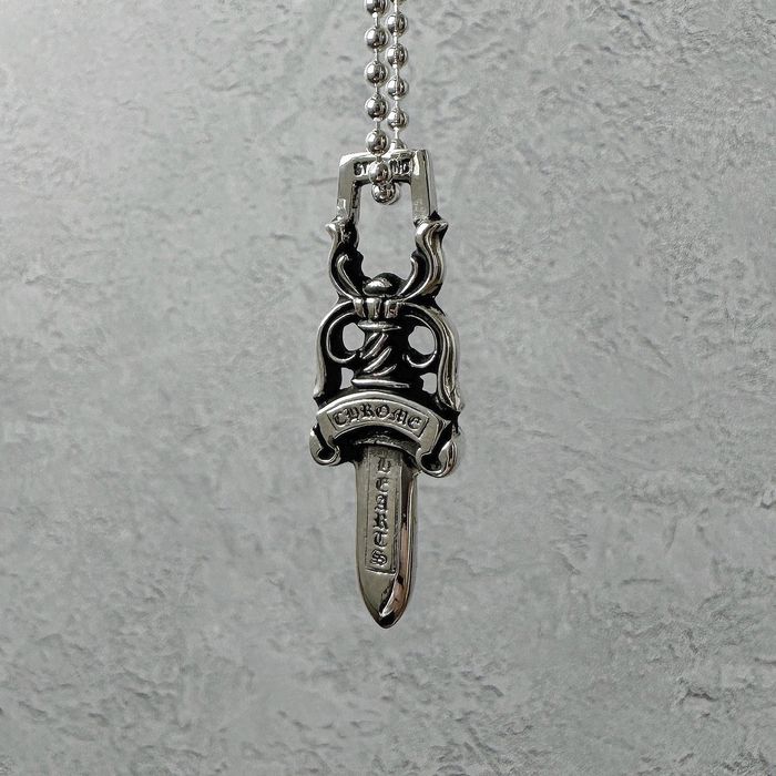 Chrome Hearts CHROME HEARTS #10 DAGGER PENDANT W/ BALL CHAIN NECKLACE ...