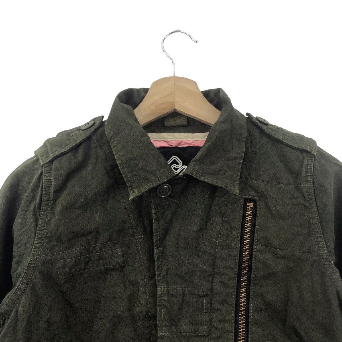 Vintage RNA Inc. Multi Pocket Green Jeans Bomber Jacket | Grailed