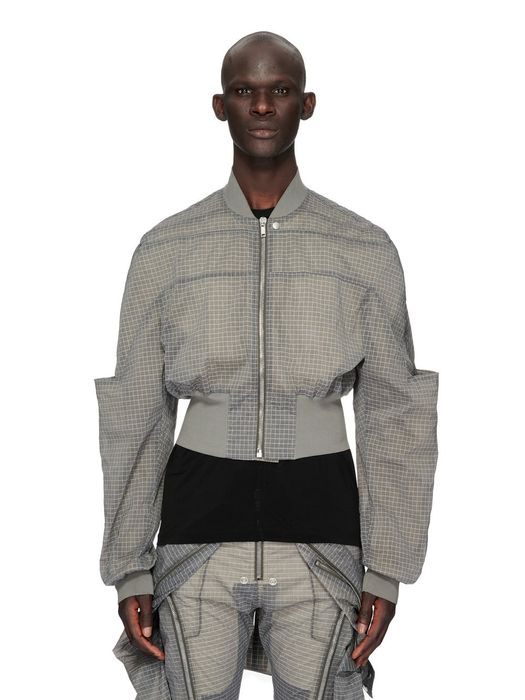 Rick Owens RICK OWENS JACKET LEATHER PUFFER GIMP BOMBER DENIM SLAVE ...