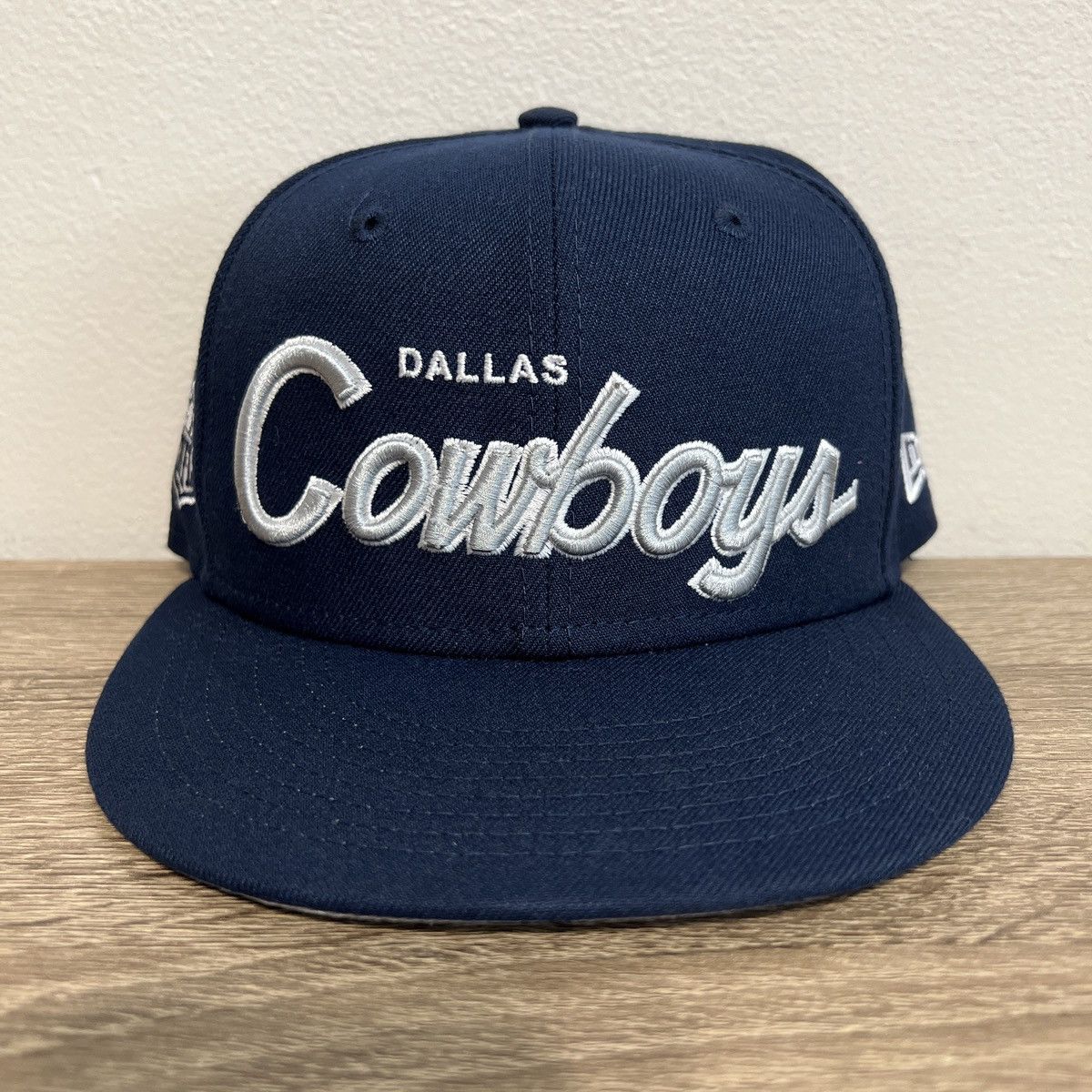 NFL × New Era New Era Dallas Cowboys 9Fifty Script Navy Snapback Hat ...