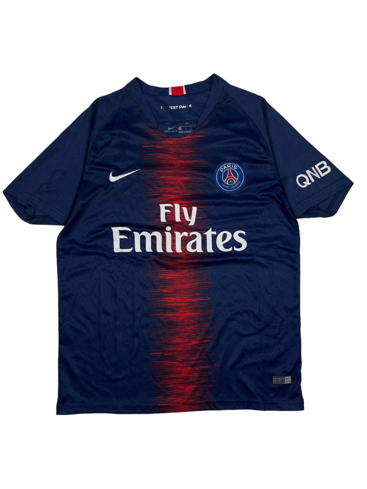 Nike × Vintage Nike x PSG Football Soccer Home Jersey QNB Fly Emirates ...