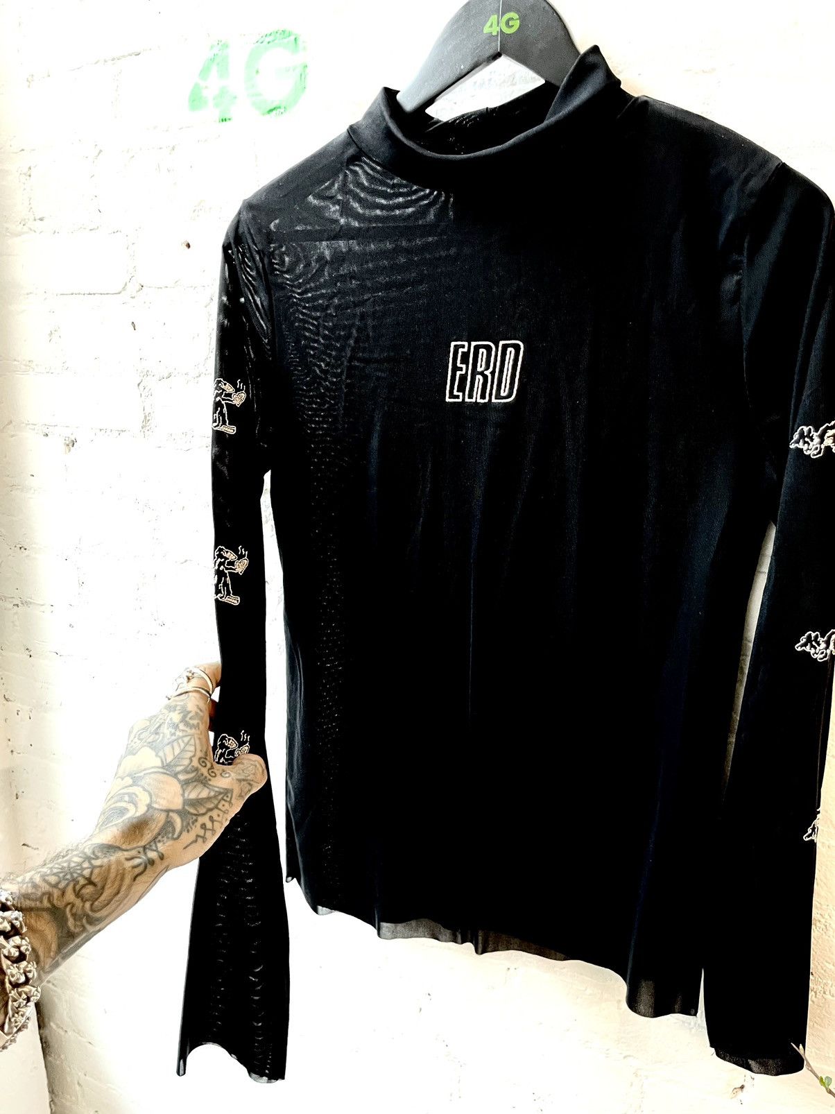 Enfants Riches Deprimes ERD MESH SHEER BLACK SHIRT XL | Grailed