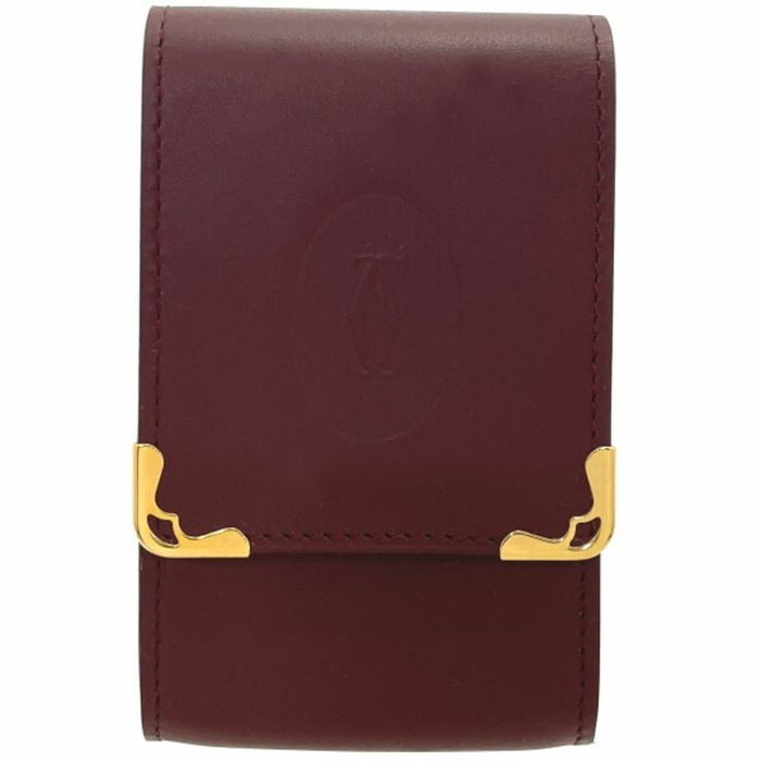 Cartier Cartier Cigarette Case Mastline Leather Bordeaux L3000458 2C ...