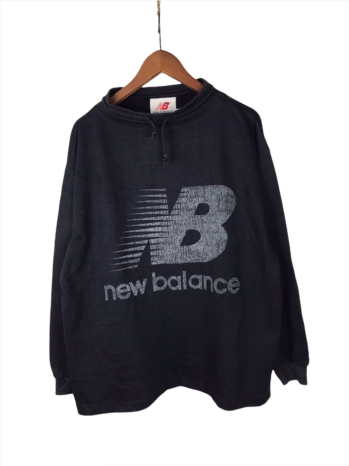 New Balance Spell out big logos high collar Sweatshirt | Grailed