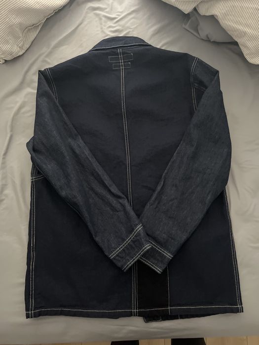 FDMTL FDMTL PATCHWORK COVERALL JACKET RINSED INDIGO | Grailed