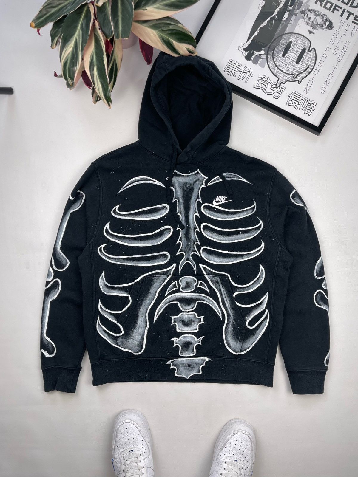 Custom × Nike × Streetwear vintage custom nike Skeleton Y2k sweatshirt ...