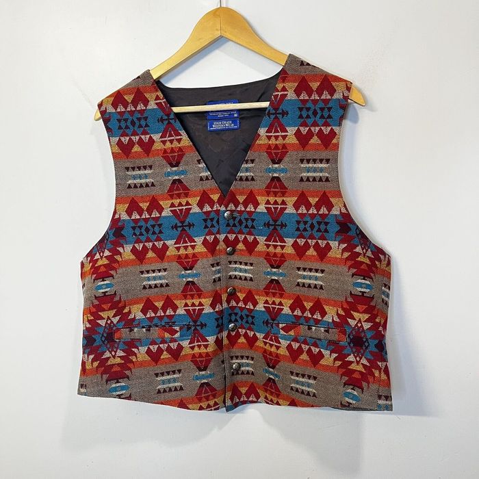 Vintage VTG Pendleton High Grade Western Wear Vest Aztec Native | Grailed