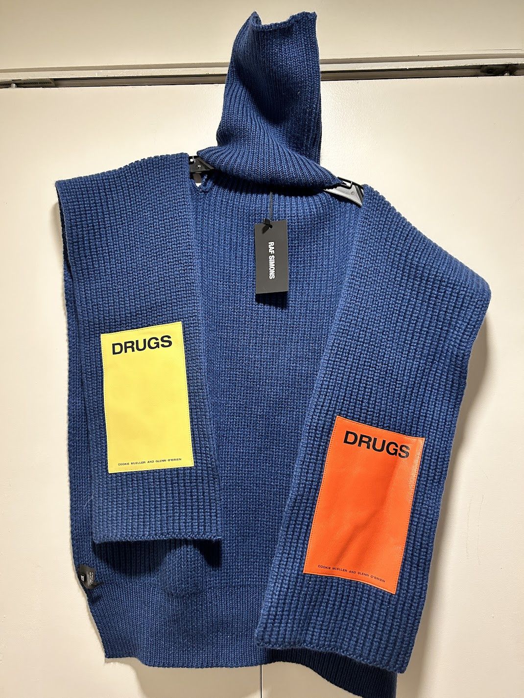 Raf Simons Raf Simons FW18 Drugs Wool Oversized Knit Sweater turtleneck ...