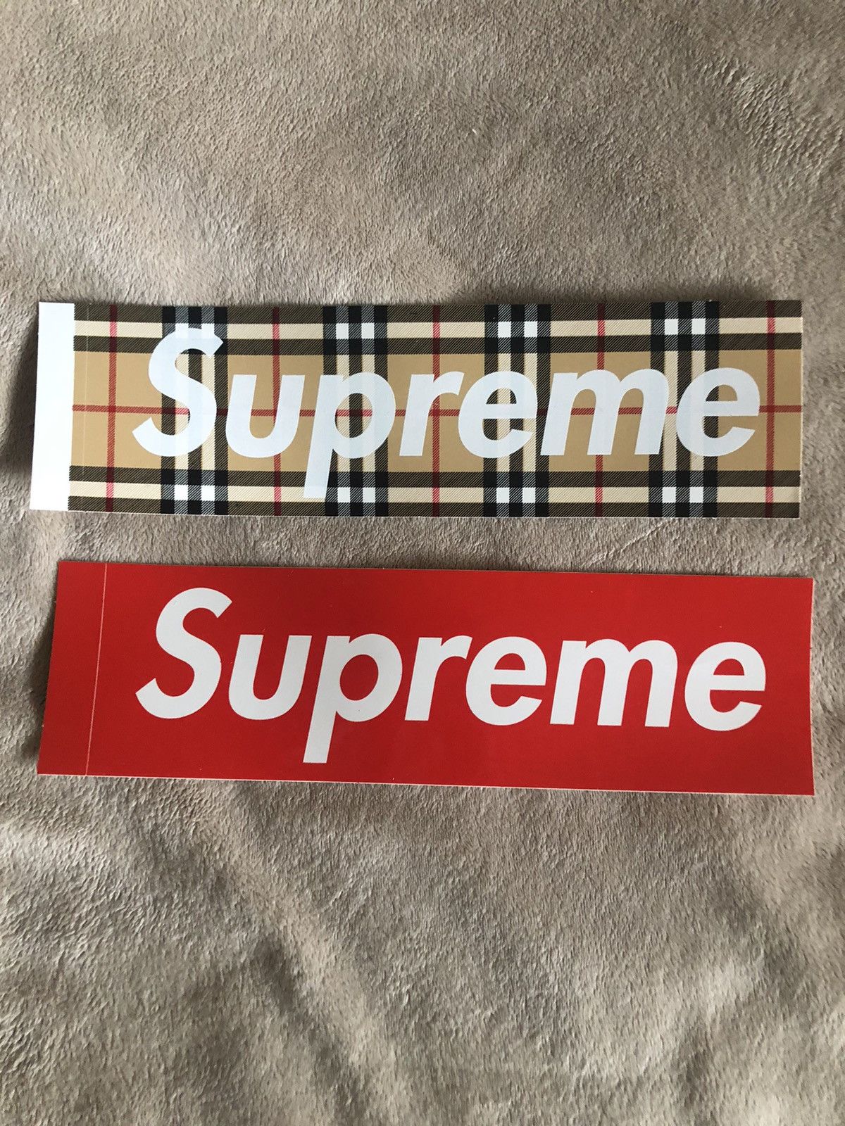Burberry × Supreme Supreme/Burberry Box Logo Sticker Bundle | Grailed