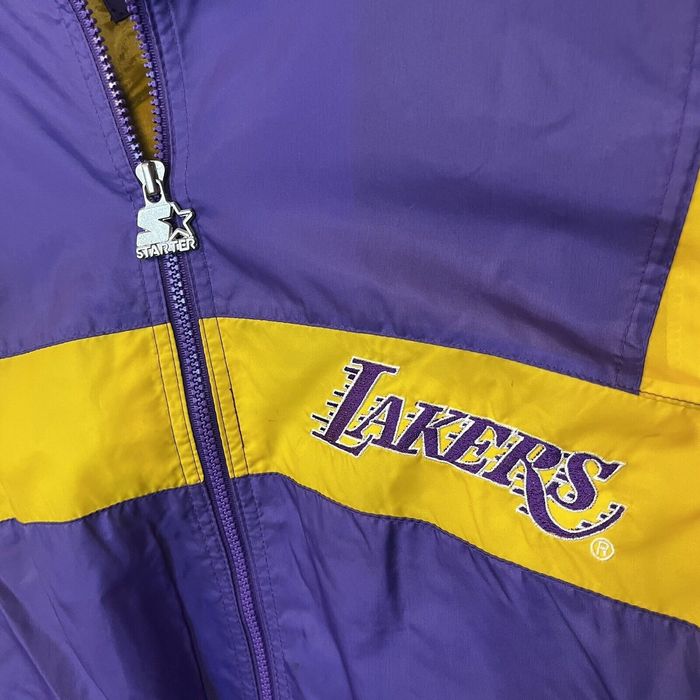 Vintage vtg 90s Starter NBA LA Los Angeles Lakers Windbreaker Jacket ... Vintage vtg 90s Starter NBA LA Los Angeles Lakers Windbreaker Jacket ...