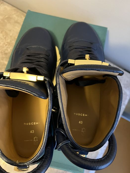 Buscemi Buscemi Mens 100MM Oceano Blue Leather Sneaker | Grailed