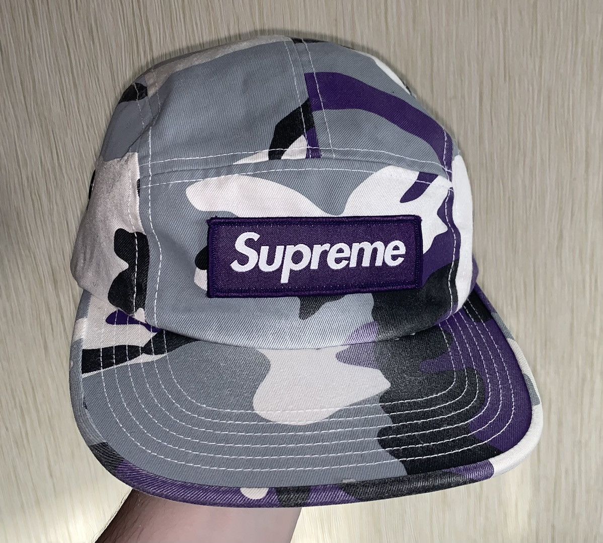 Supreme Rare FW16 Supreme purple camo camp cap | Grailed