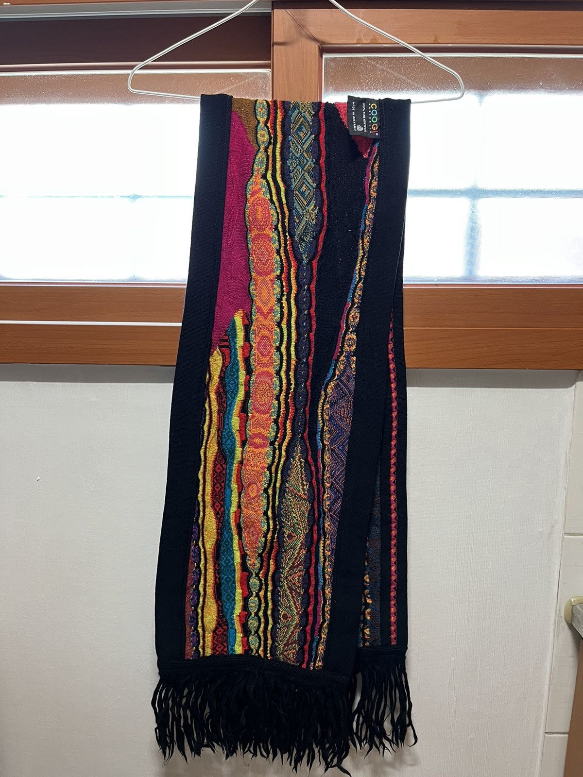 Coogi Rare cable-knit pure wool scarf | Grailed