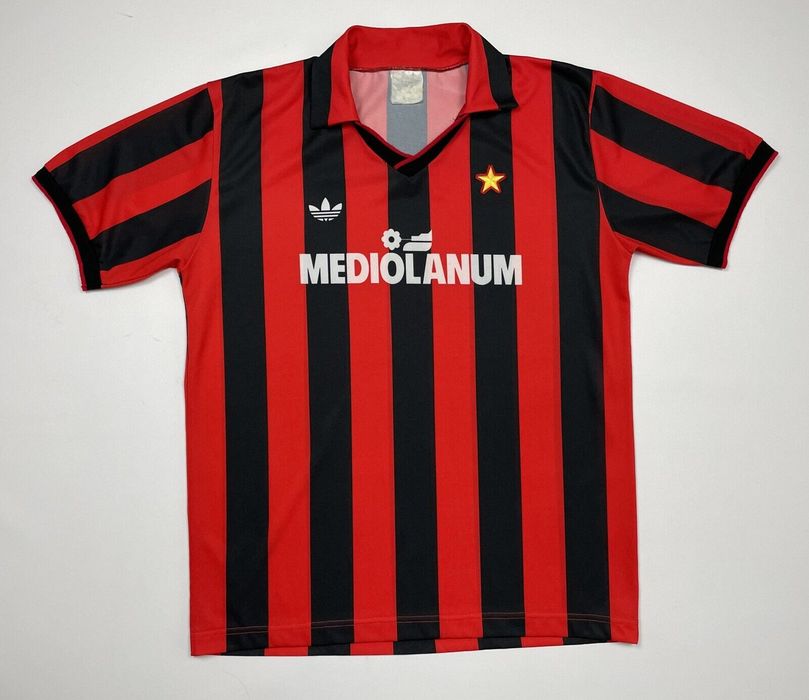 Adidas VINTAGE AC MILAN 1990 HOME JERSEY SHIRT SOCCER BLOKE CORE | Grailed