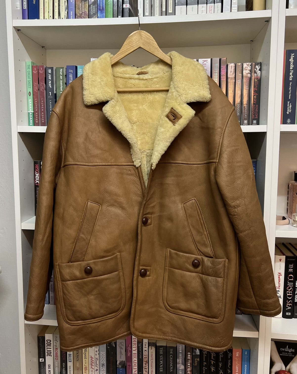 Japanese Brand × Leather Jacket × Vintage Dhomme A Homme Shearling Leather Jacket Made in ...