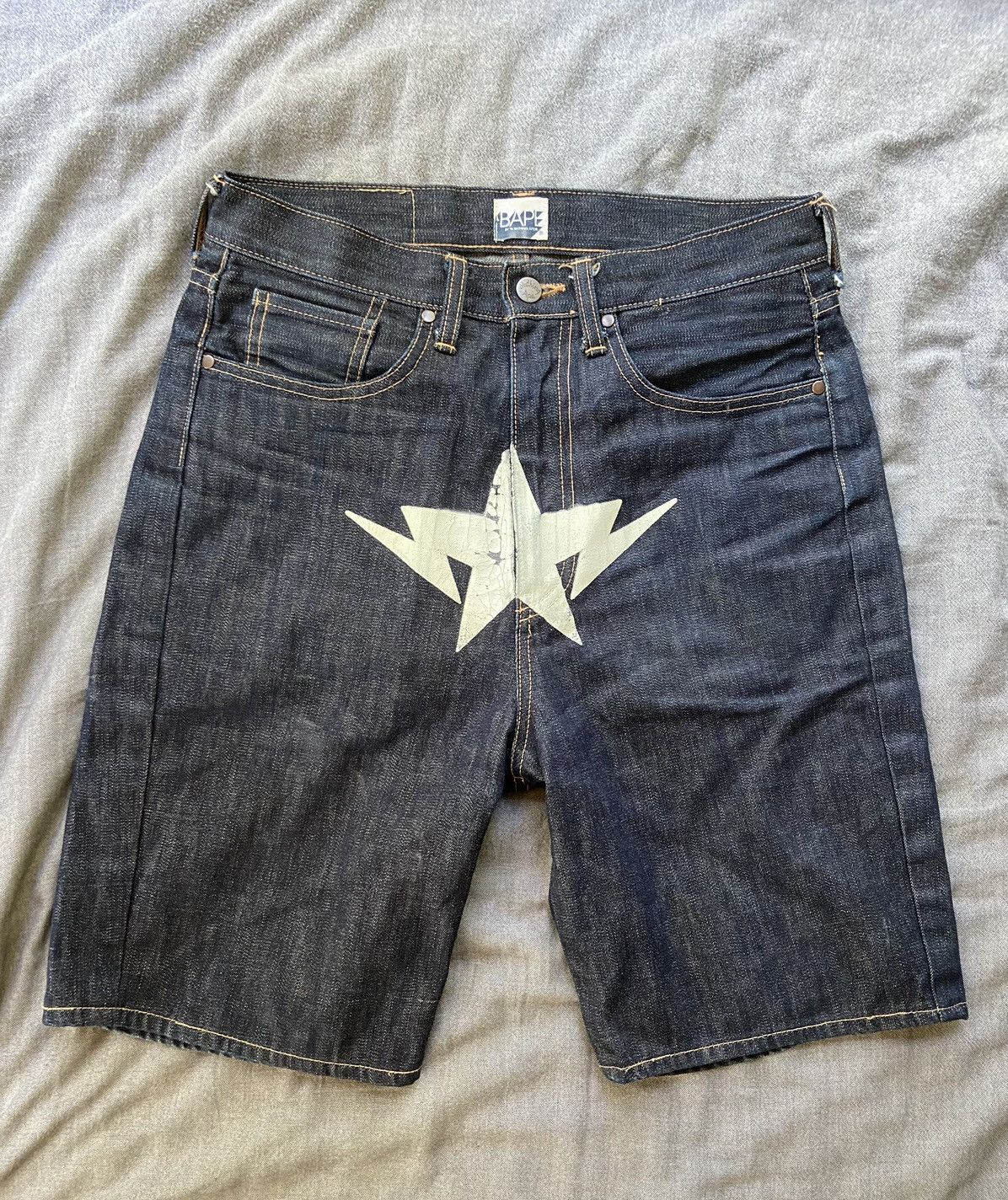 Bape × Nigo Twinsta Denim Shorts | Grailed