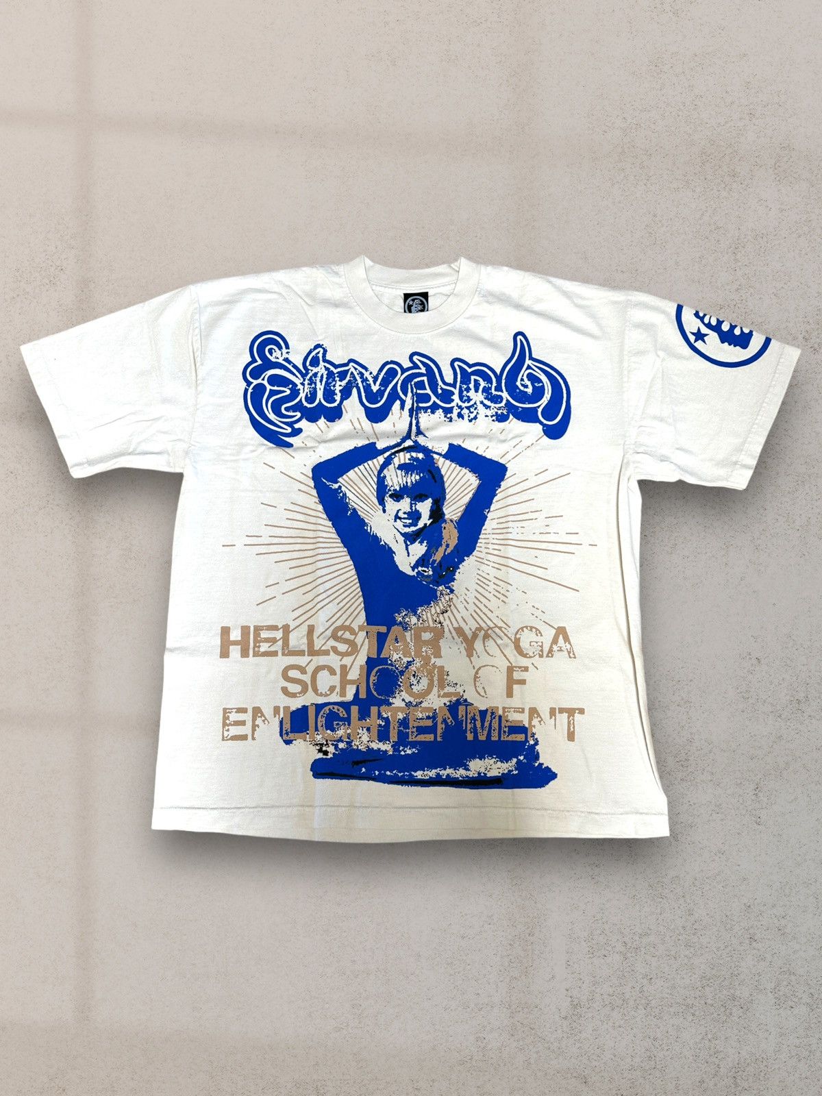 HELLSTAR HELLSTAR STUDIO Yoga Tee Blue / White | Grailed