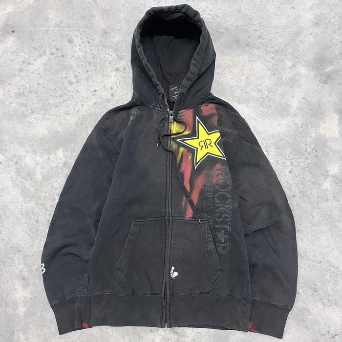 Vintage Crazy y2k Grunge Cyber Goth Fox Rockstar Zip Up y2k Hoodie ...