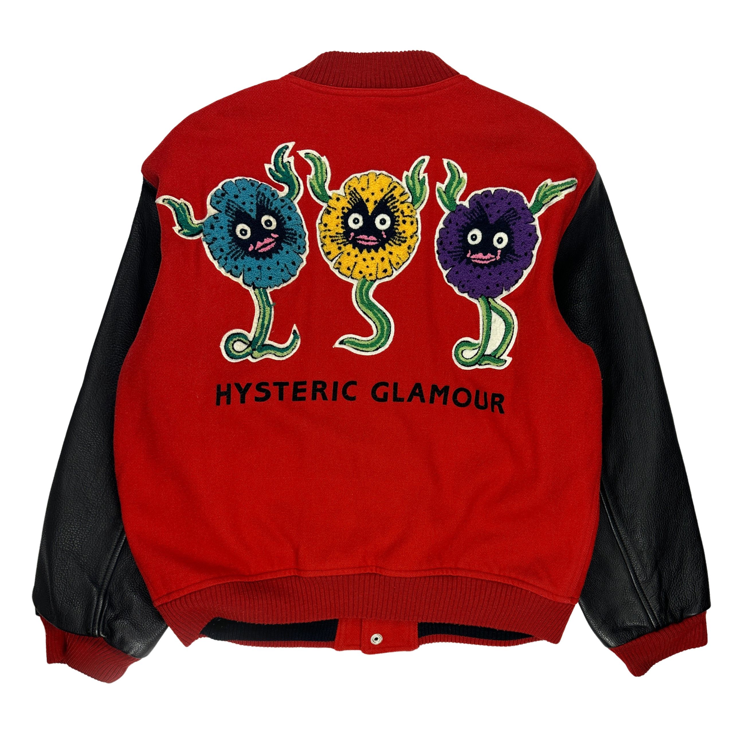 Hysteric Glamour 90's Flower Logo Varsity Jacket | Grailed