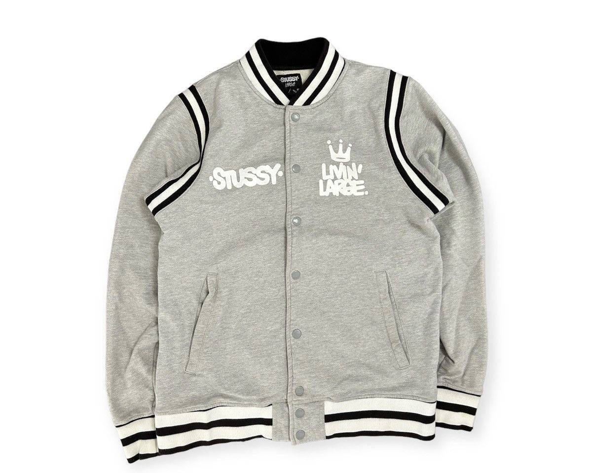 Stussy STUSSY GREY LIGHT SWEATER JACKET | Grailed