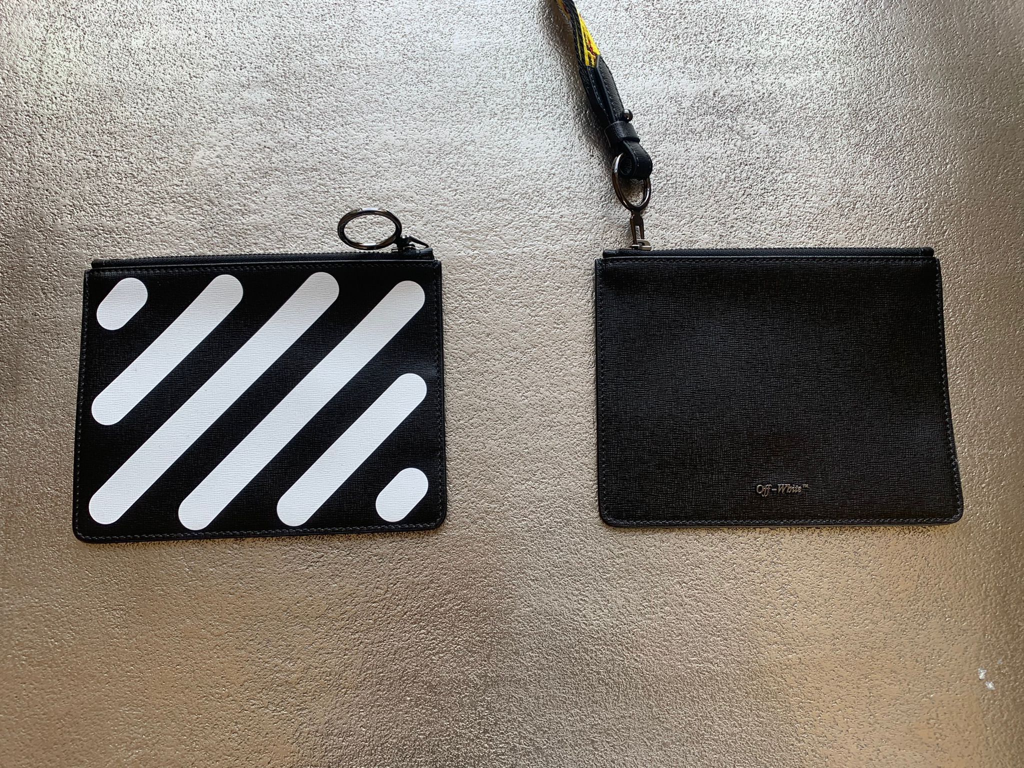 Off-White Button Diagonal Wallet in Black | Grailed