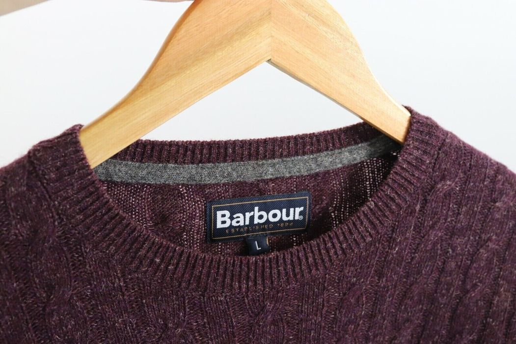 Barbour BARBOUR Mens Wool Blend Cable Knit Crew Jumper Sweater | Grailed