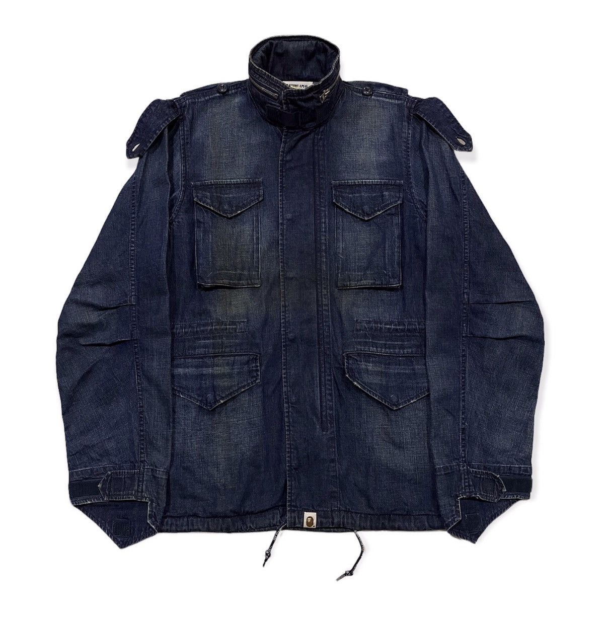 Bape Denim M-65 Jacket | Grailed