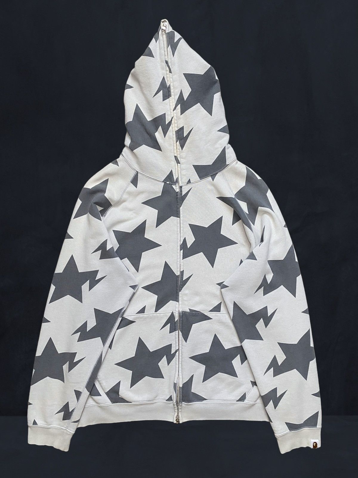 Bape OG Bape Bapesta Hoodie Full Zip Star Pattern VINTAGE Jacket | Grailed