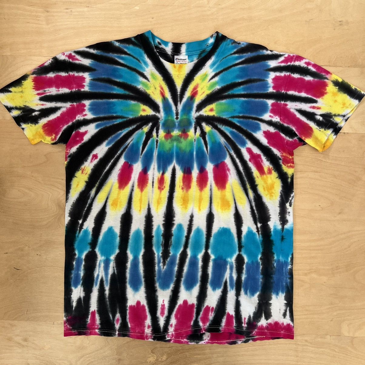 Made In Usa × Vintage Vintage Tie Dye Blank Shirt XL Multicolor 80s ...