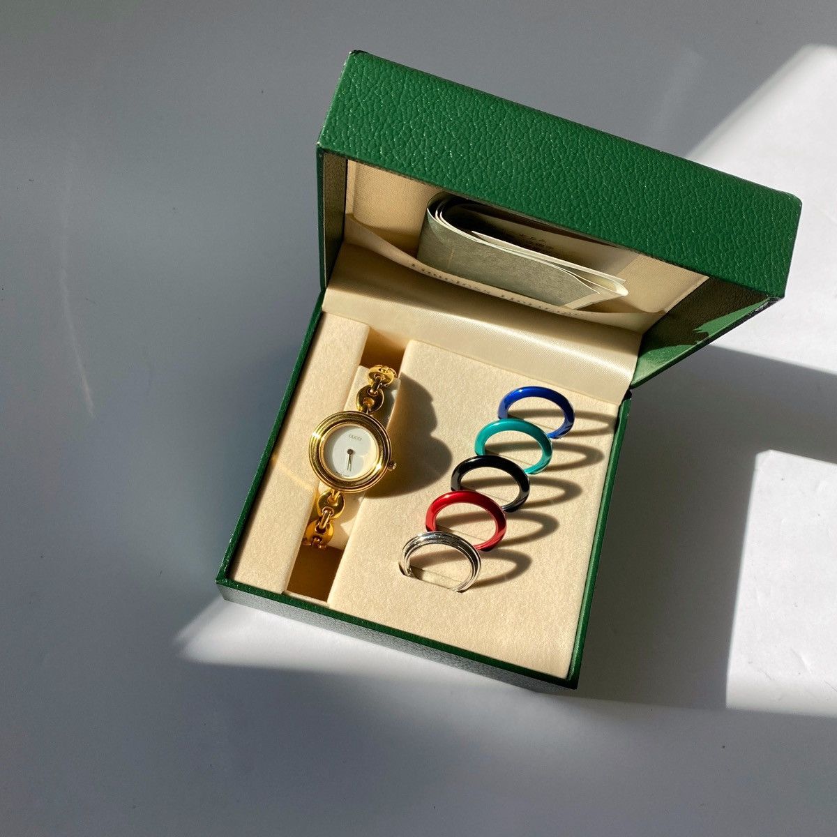 Gucci × Vintage Gucci 90s Multi Bezel Gold Watch | Grailed
