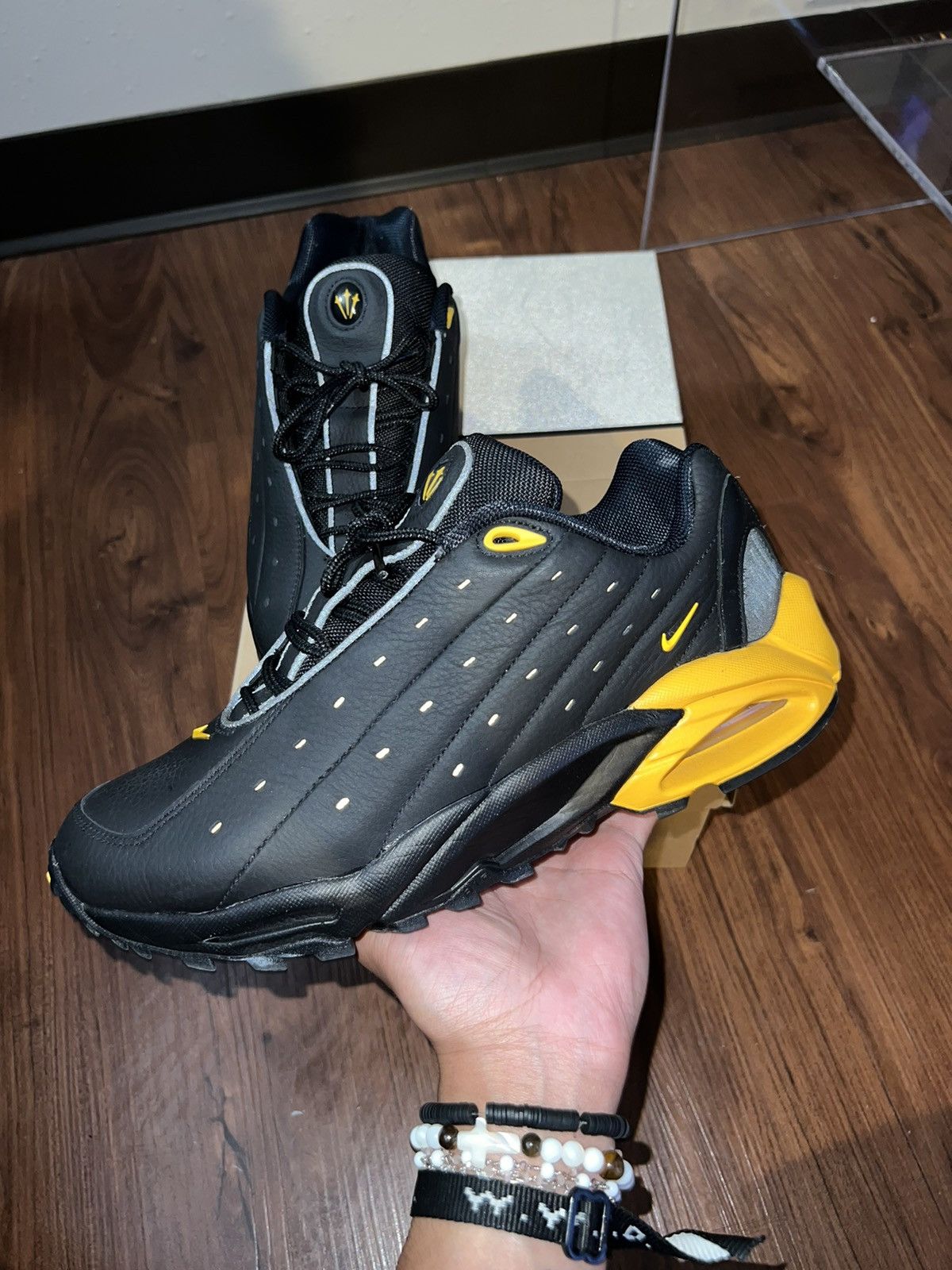 Drake × Nike Drake Nike Hot Step Air Terra Black Yellow | Grailed
