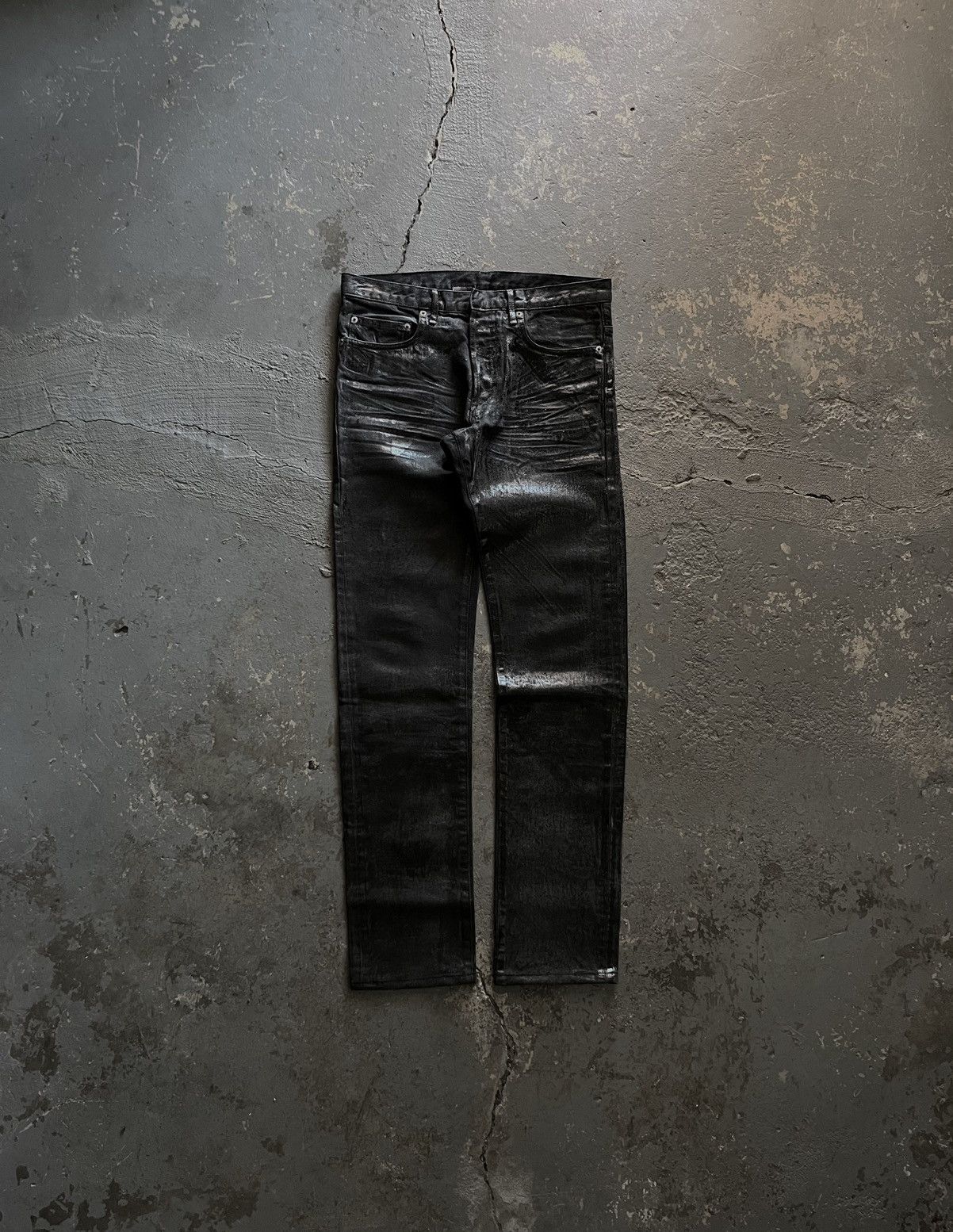 Dior × Hedi Slimane AW05 “In The Morning” Luster Waxed Jeans | Grailed