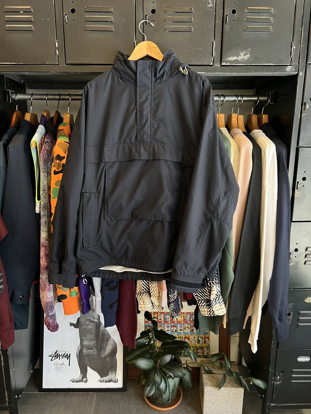 Vintage Vintage Gap Navy Hooded Anorak Rain Jacket | Grailed