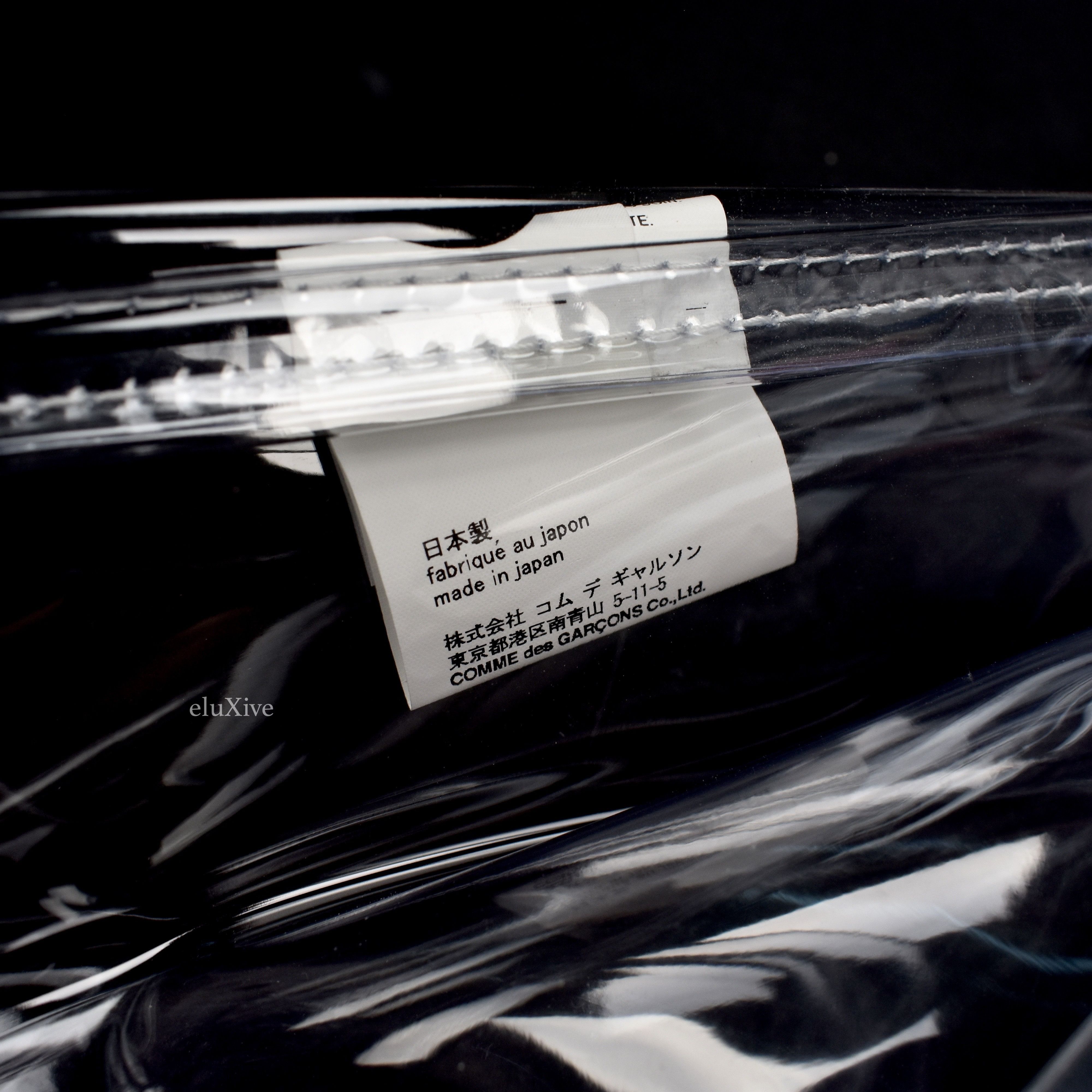 Comme des Garcons CDG Logo Clear Transparent Plastic PVC Vinyl Tote Bag ...