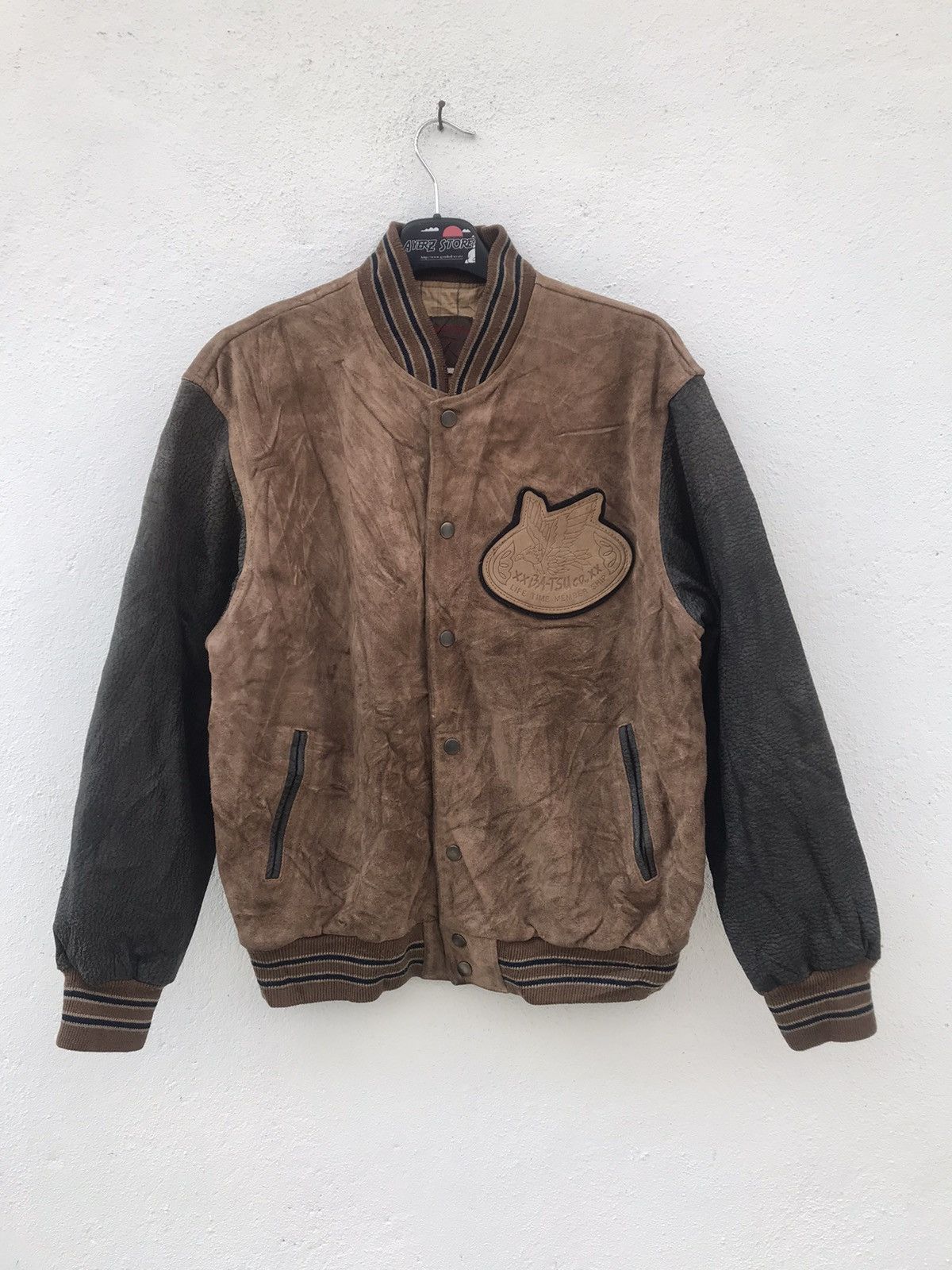 Varsity Vintage BA-TSU Suede Leather Varsity Jackets | Grailed