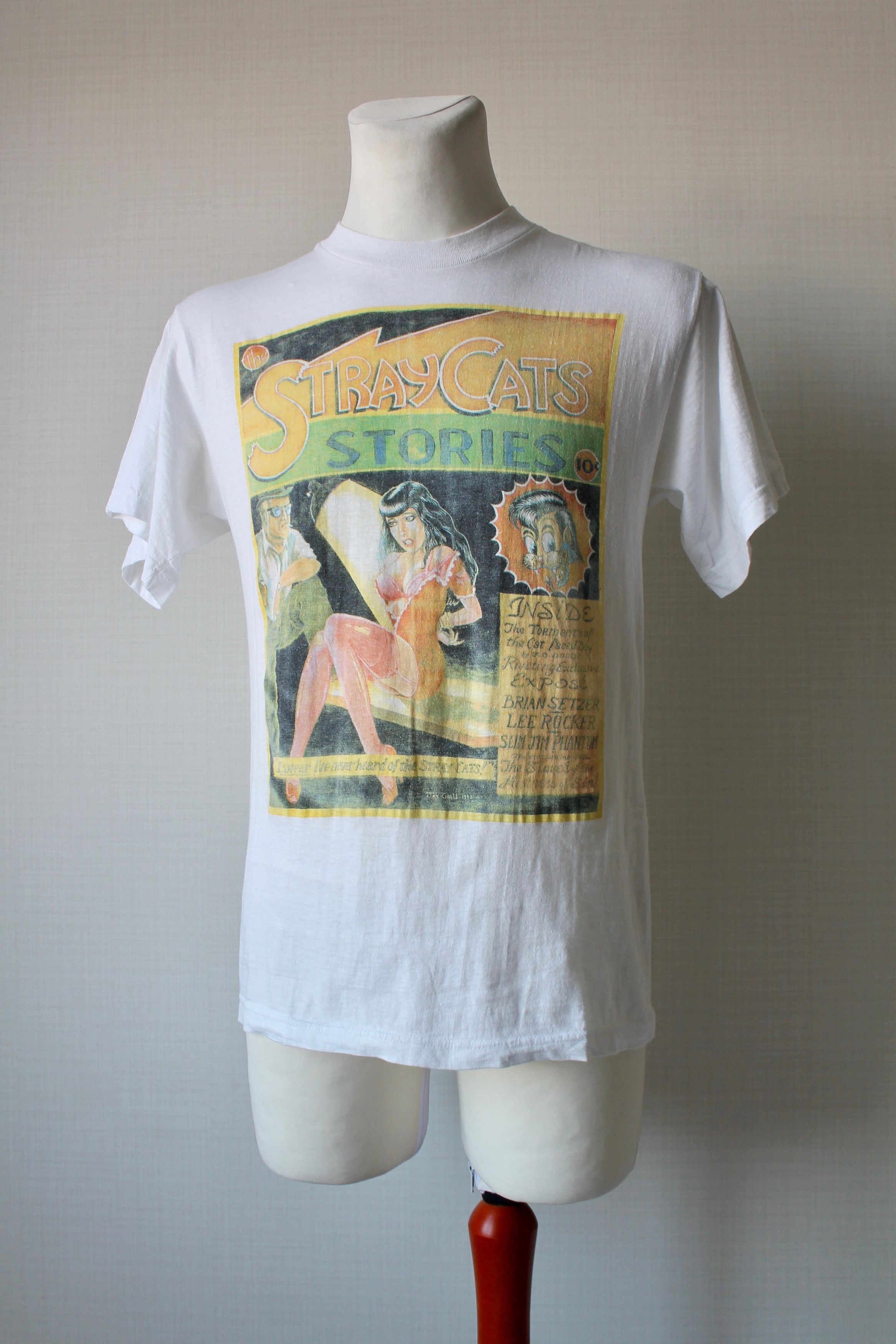 Band Tees × Vintage 1990 STRAY CATS Vintage t-shirt Band Rock | Grailed