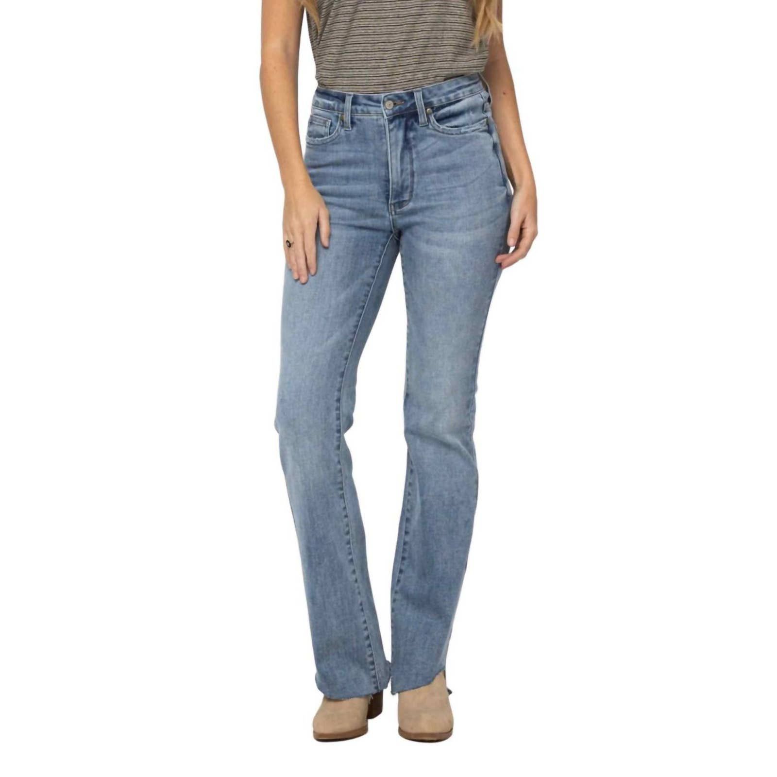 Designer JUDY BLUE Tummy Control Slim Bootcut Jean In Light Wash | Grailed