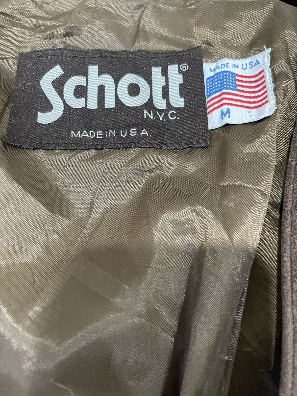 Vintage Schott vest fur leather jacket America vintage caferacer | Grailed