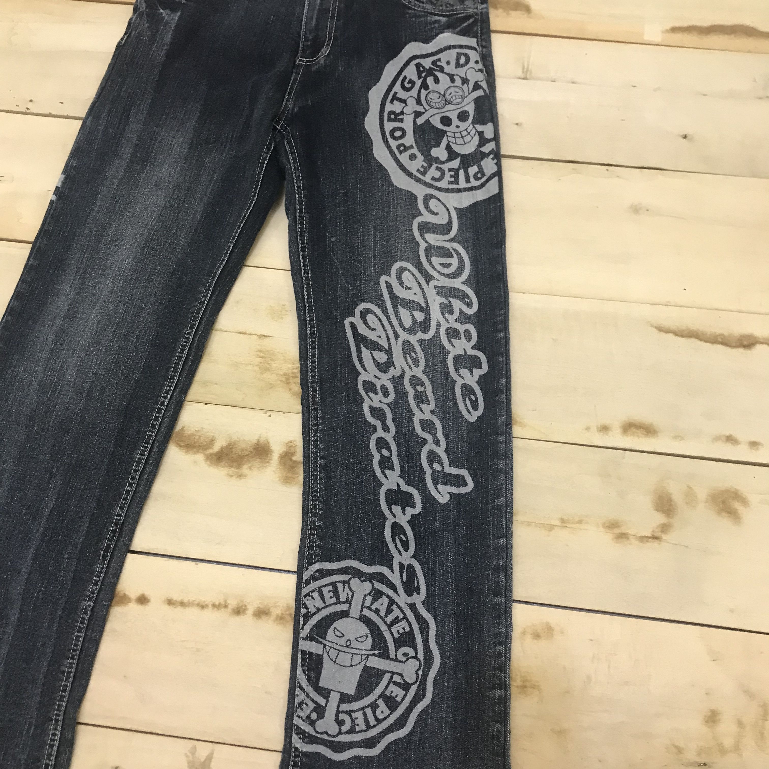 One Piece X229 RARE! PORTGAS D ACE WHITE BEARD PIRATES JEANS | Grailed