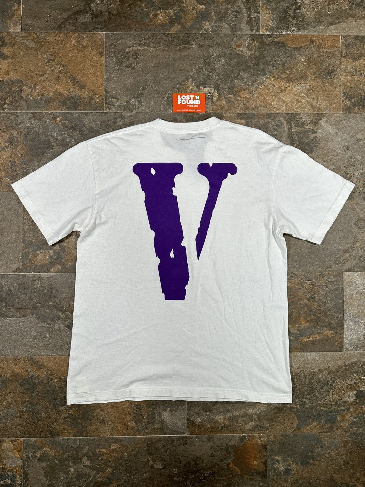 Vlone Vlone Friends White/Purple Tee Large | Grailed