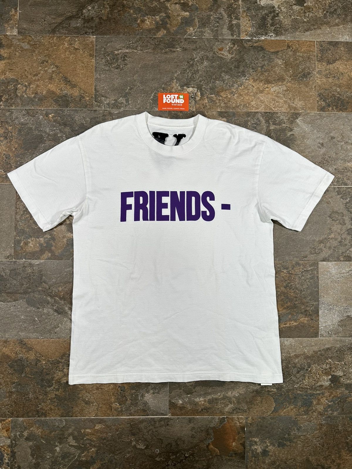 Vlone Vlone Friends White/Purple Tee Large | Grailed