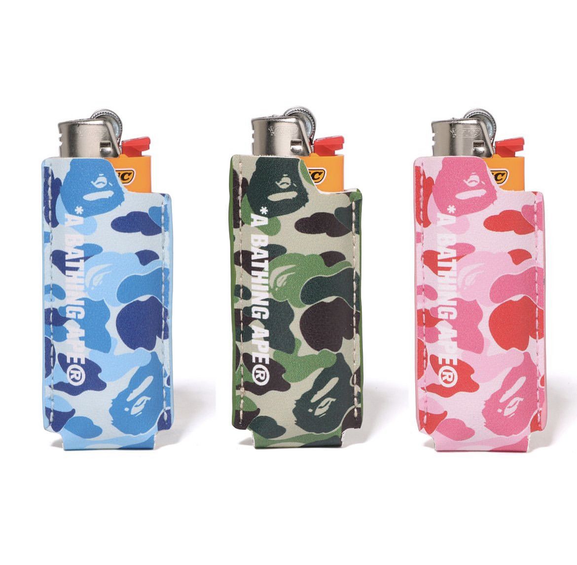 Bape BAPE ABC CAMO LEATHER LIGHTER CASE (JAPAN EXCLUSIVE) | Grailed
