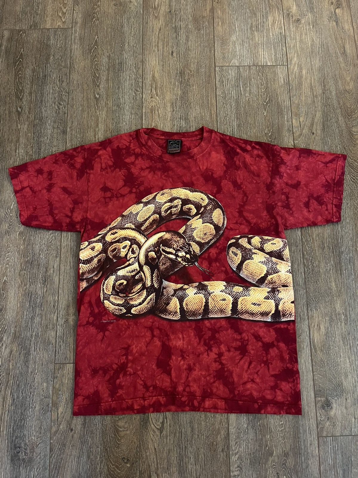 Habitat × Streetwear × Vintage Vintage 90s Tie Dye Snake Shirt | Grailed