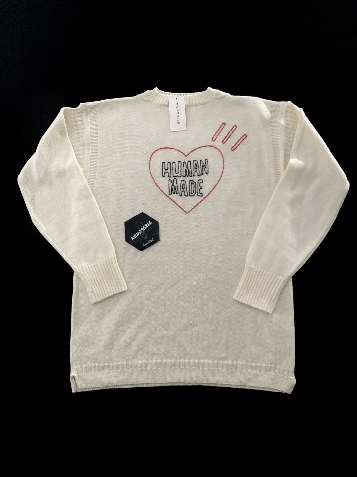 Human Made Human Made Logo Embroidered Wool Blend Sweater | Grailed